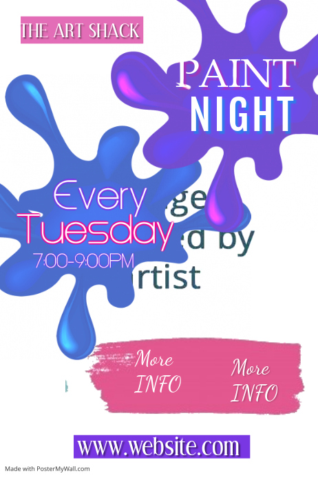 Copy of Paint Night Poster | PosterMyWall