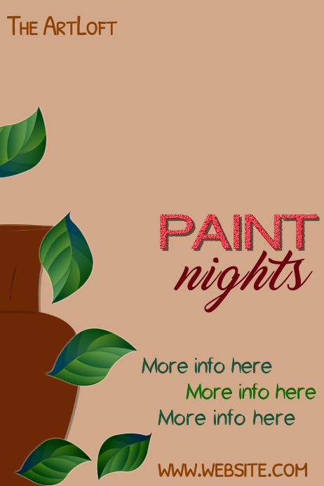 Paint Night Poster เทมเพลต | PosterMyWall