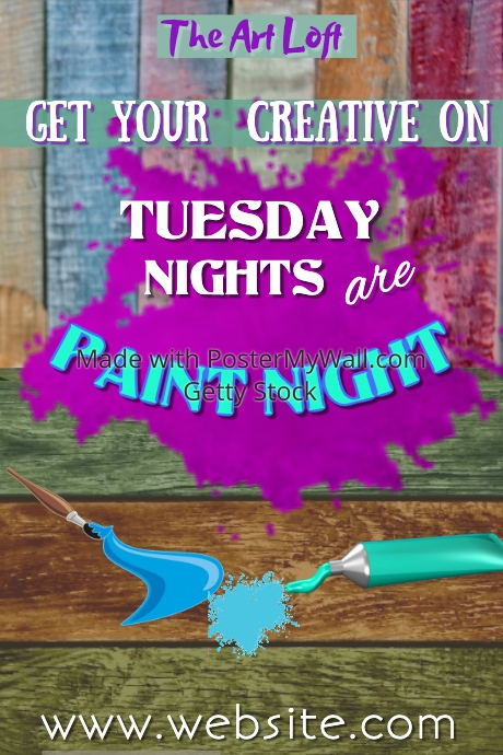 Copy of Paint Night Poster Template | PosterMyWall