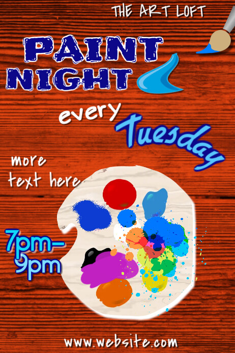 Paint Night Poster Template | PosterMyWall