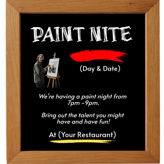 Paint Nite Template | PosterMyWall