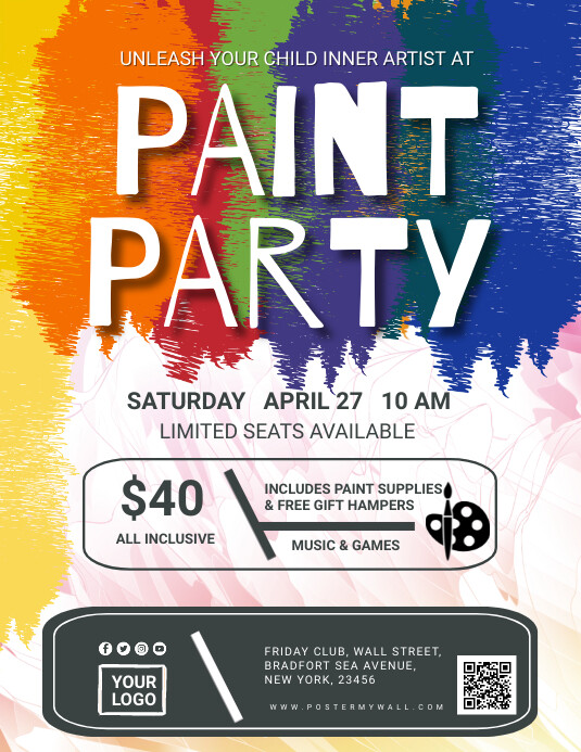Paint Party Flyer Template | PosterMyWall