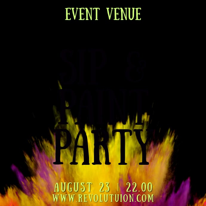 Paint Party Night Event Video Template | PosterMyWall