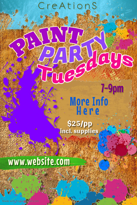 Copy of Paint Party Poster | PosterMyWall