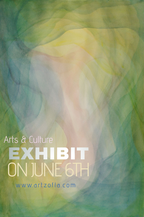 Paint Splash Watercolor Art Culture Exhibit Flyer Ad Campaign Simple ...
