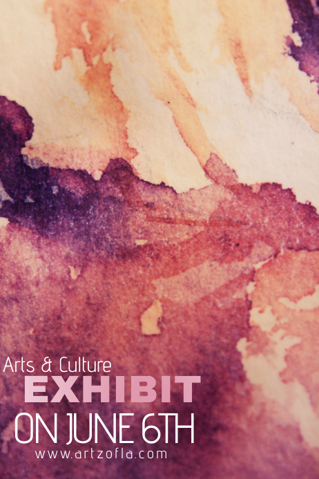 Paint Splash Watercolor Art Culture Exhibit Flyer Ad Campaign Simple ...