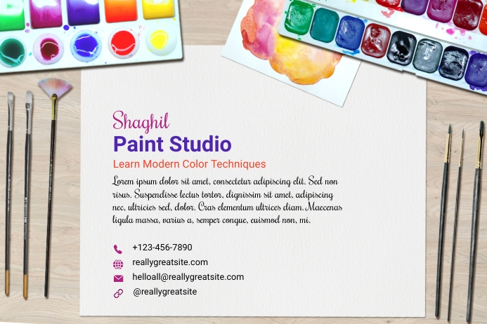 Paint Studio Poster Template | PosterMyWall