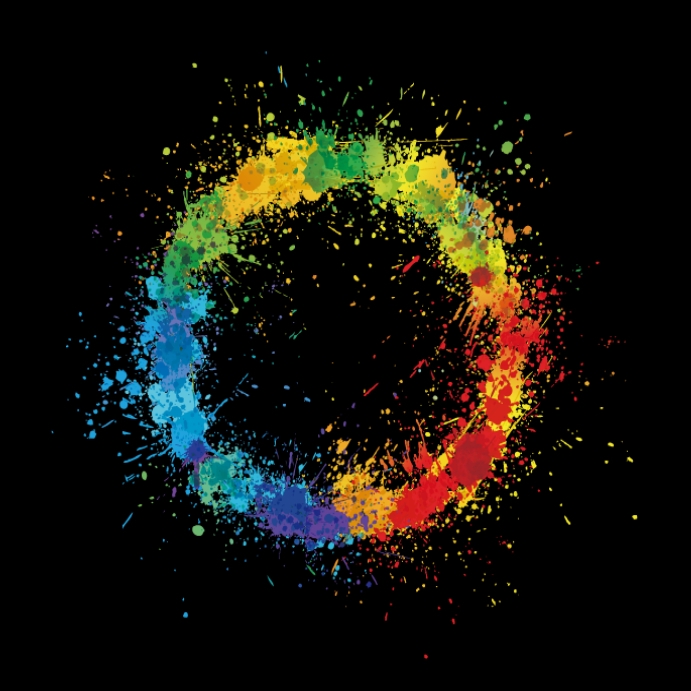 Paint texture colour splash ring Template | PosterMyWall
