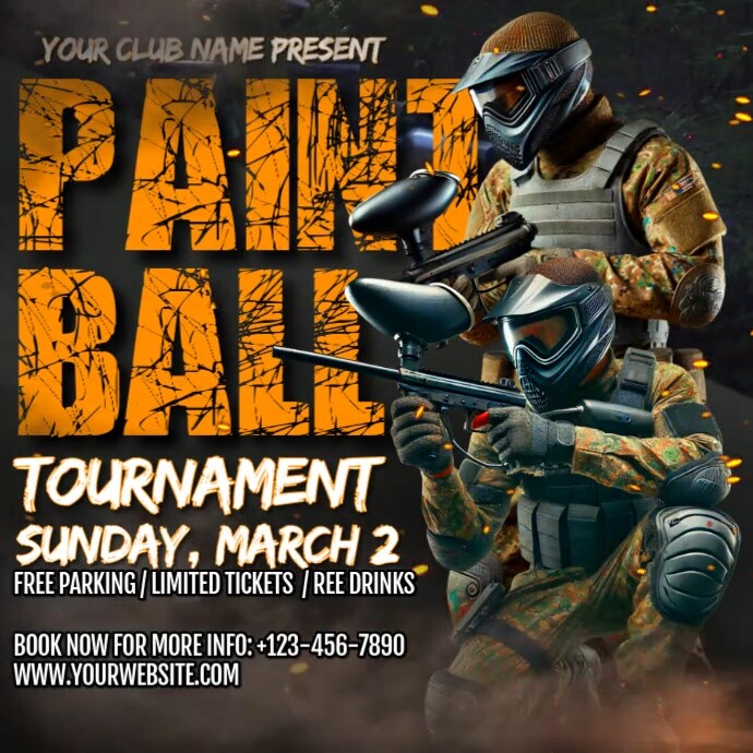 Copy of Paintball Tournament Flyer | PosterMyWall