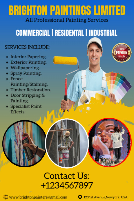 Painting Professional Service Provider Ad Template | PosterMyWall