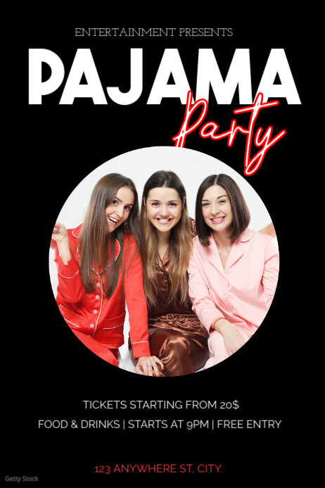pajama Party Design Template | PosterMyWall