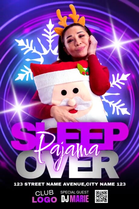 Pajama Sleepover Night Template | PosterMyWall