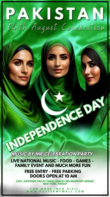 Pakistan Independence Day Event Template | PosterMyWall