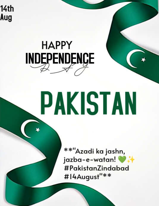 Pakistan independence day flyer Template | PosterMyWall