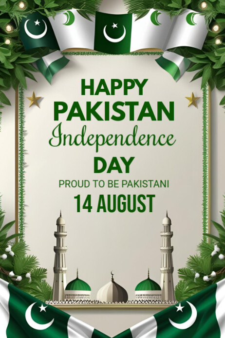Pakistan Independence Day Poster Template | PosterMyWall