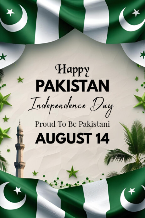 Pakistan Independence Day Poster Template | PosterMyWall