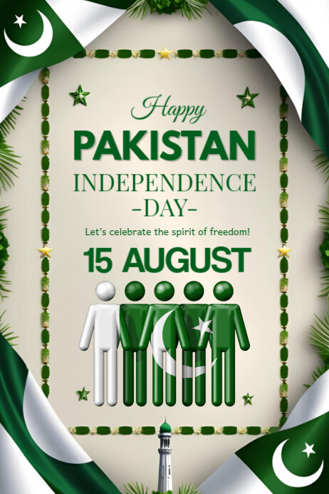 Pakistan Independence Day Poster. Template | PosterMyWall