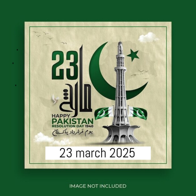 Pakistan resolution day Template | PosterMyWall