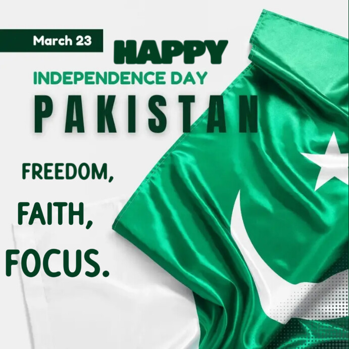 PAKISTAN RESOLUTION DAY Template | PosterMyWall