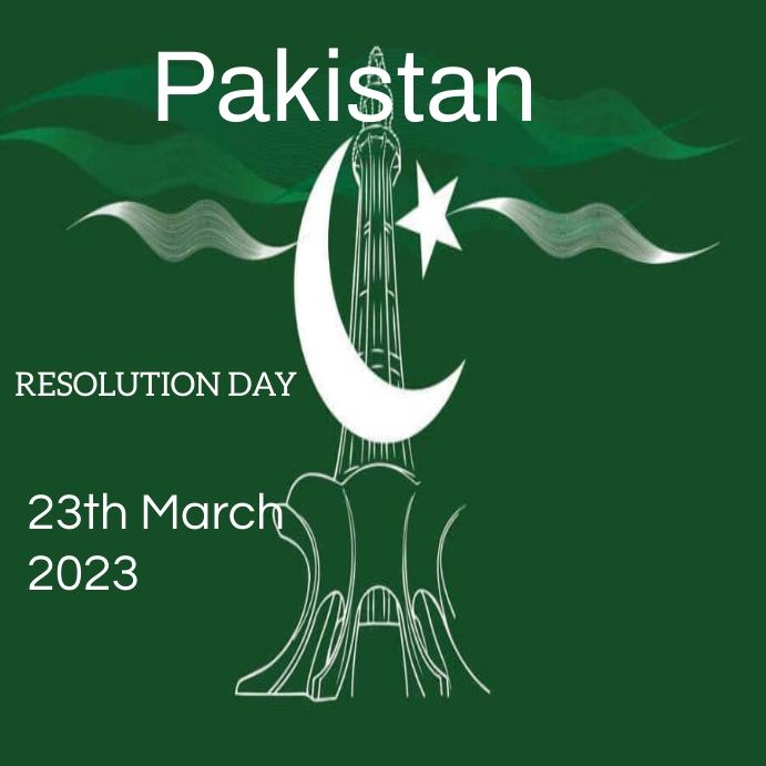 Plantilla de Pakistan resolution day | PosterMyWall