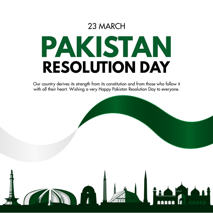 Pakistan Resolution Day Template | PosterMyWall