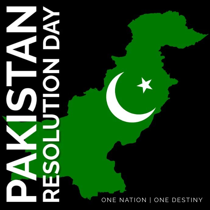 Pakistan Resolution Day Template | PosterMyWall