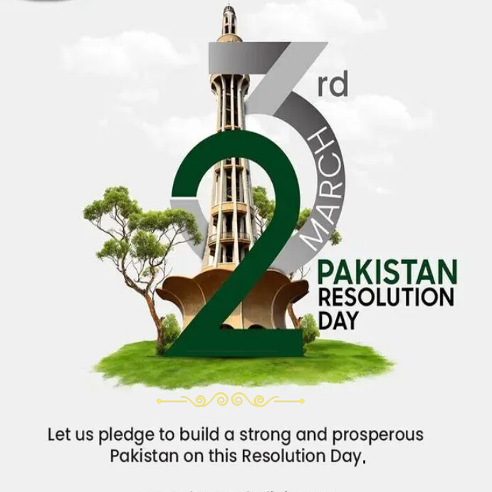 Pakistan resolution day Template | PosterMyWall