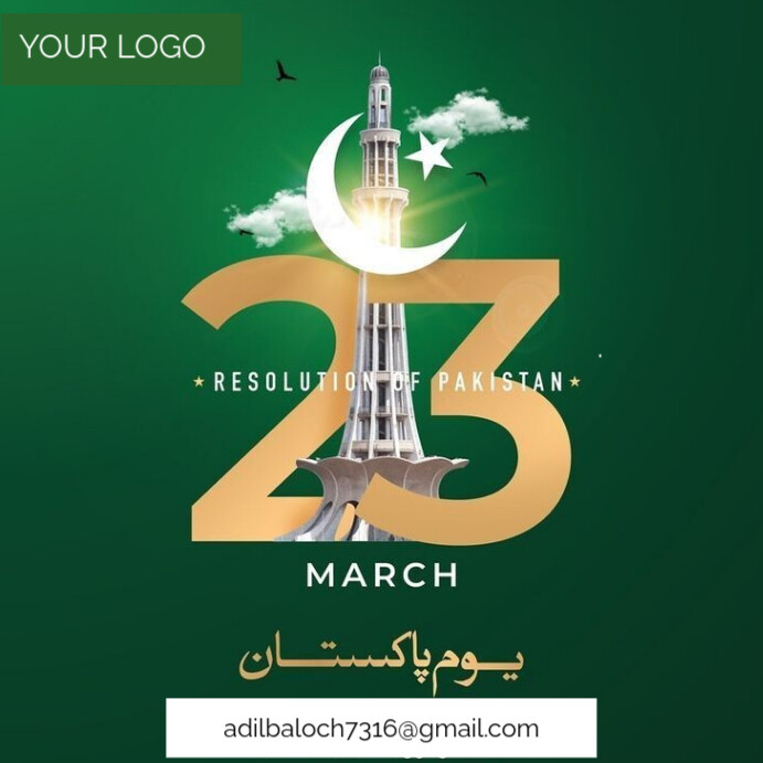 Copy of Pakistan resolution day | PosterMyWall