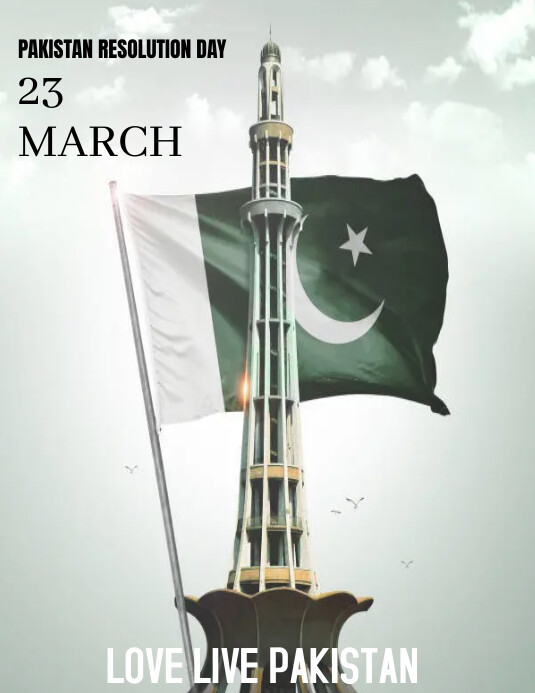 Pakistan resolution day flyer adcom Template | PosterMyWall