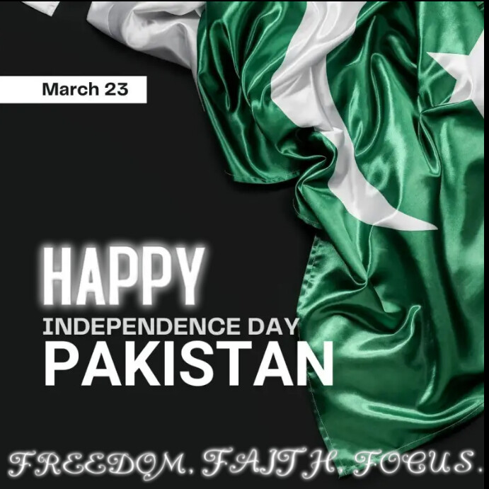 PAKISTAN RESOLUTION DAY IDEA Template | PosterMyWall