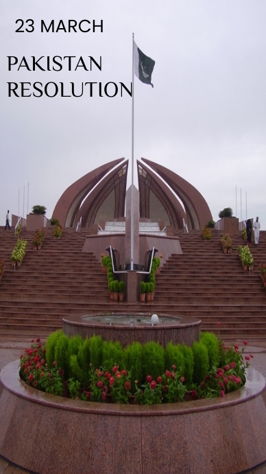 Pakistan RESOLUTION Day Instagram Story Template | PosterMyWall