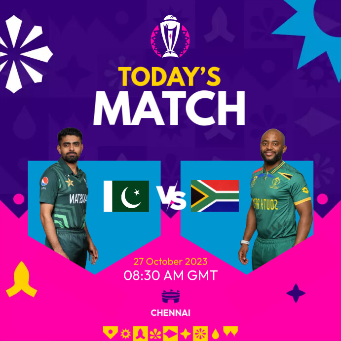 Pakistan vs South Africa Match Schedule Template | PosterMyWall