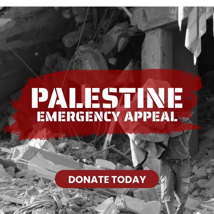 Palestine Emergency Appeal Donate Today Template | PosterMyWall