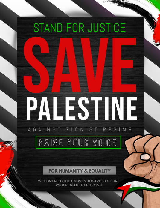 Palestine lives matter flyers,Social issues, Template | PosterMyWall
