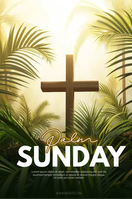 Palm Sunday, Easter Sunday poster Template | PosterMyWall