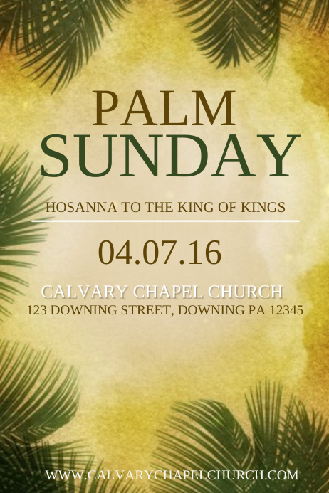 PALM SUNDAY Template | PosterMyWall