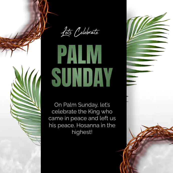 Palm Sunday celebrations Template | PosterMyWall