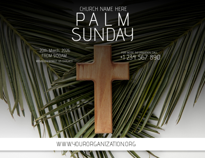 Copy of Palm Sunday Church Event Flyer | PosterMyWall