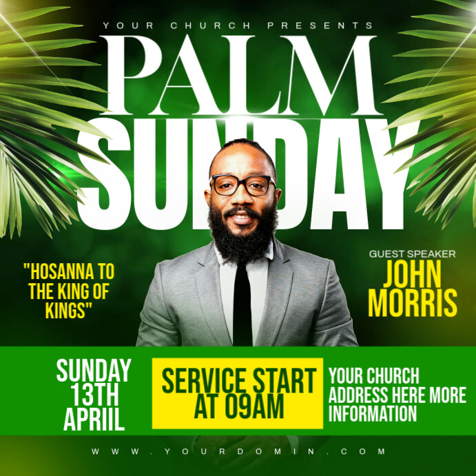 Palm sunday Template | PosterMyWall