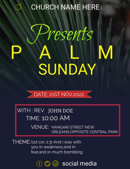 Copy of palm sunday | PosterMyWall