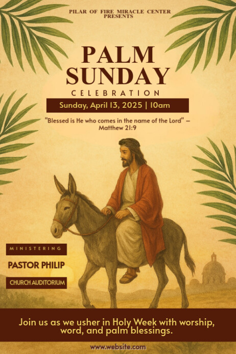 Palm Sunday Template | PosterMyWall