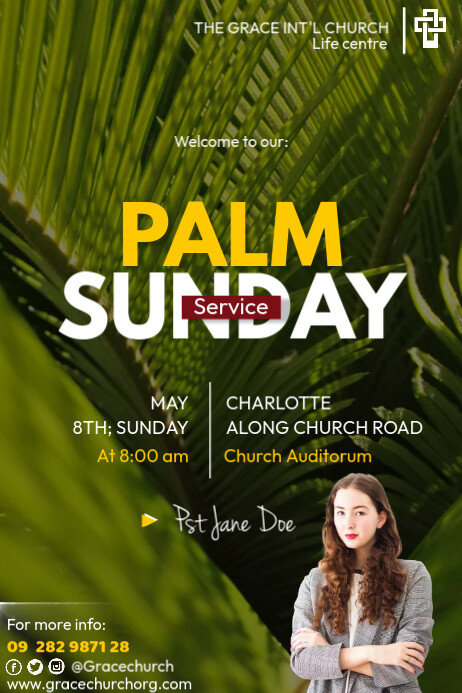 palm sunday Template | PosterMyWall