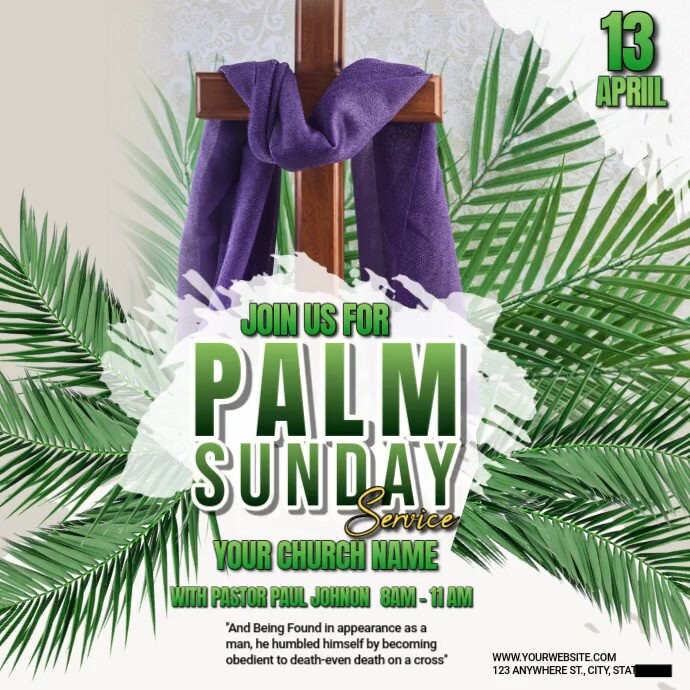 Palm Sunday Template | PosterMyWall