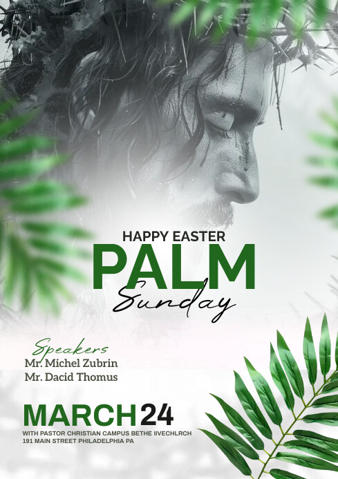 Copy of Palm sunday | PosterMyWall