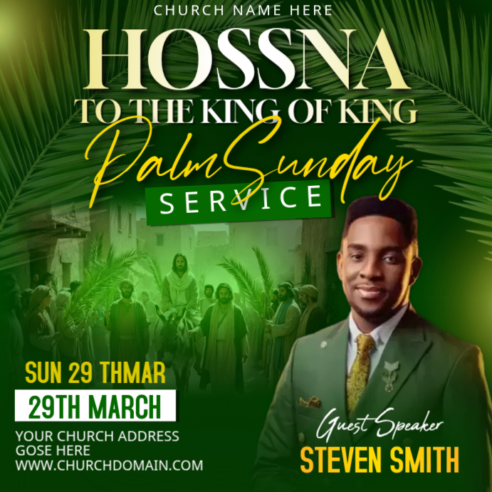 Palm sunday Template | PosterMyWall