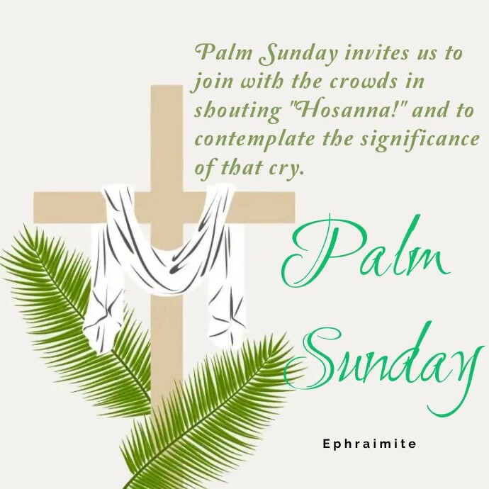 Palm sunday Template | PosterMyWall