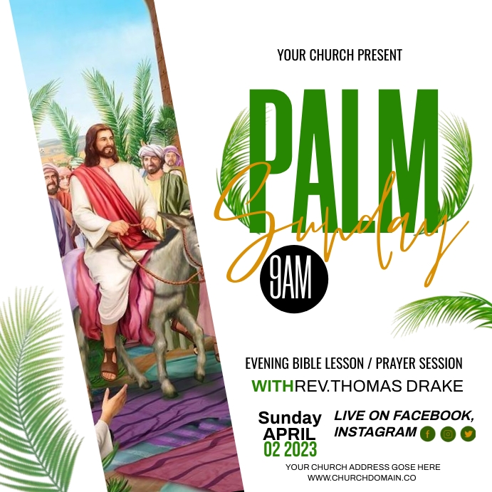 Copy of PALM SUNDAY | PosterMyWall