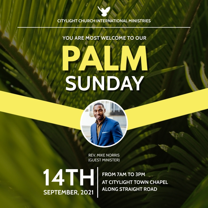 Palm Sunday flyer design Template | PosterMyWall