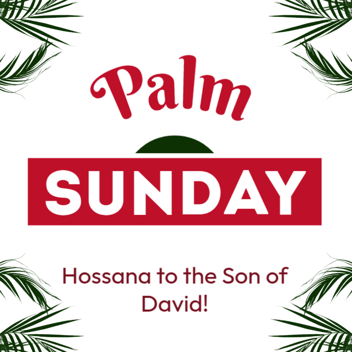 palm sunday flyer poster template | PosterMyWall