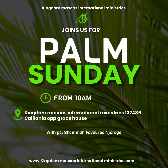 palm sunday flyer poster template | PosterMyWall